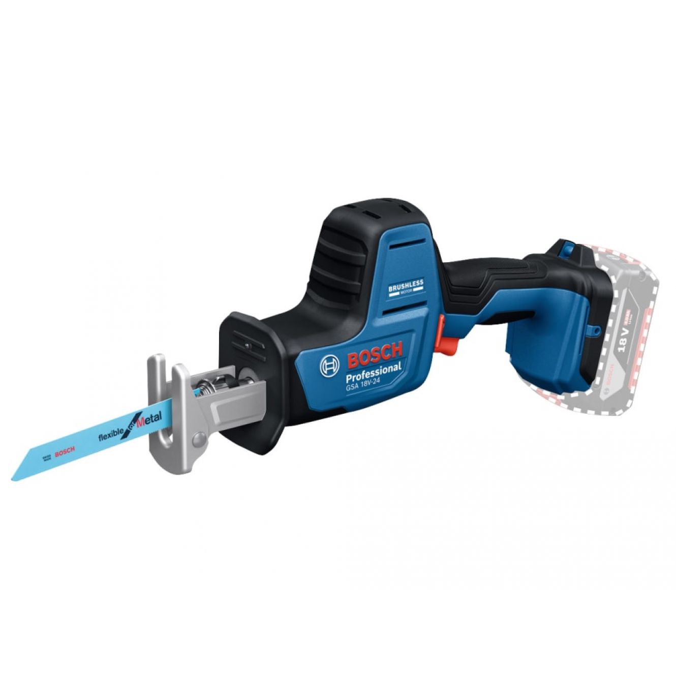 Bosch GSA 18V-24 Professional Reciprocating Saw 18V Bare Unit BSH6016A5100 - UKToolBox.com