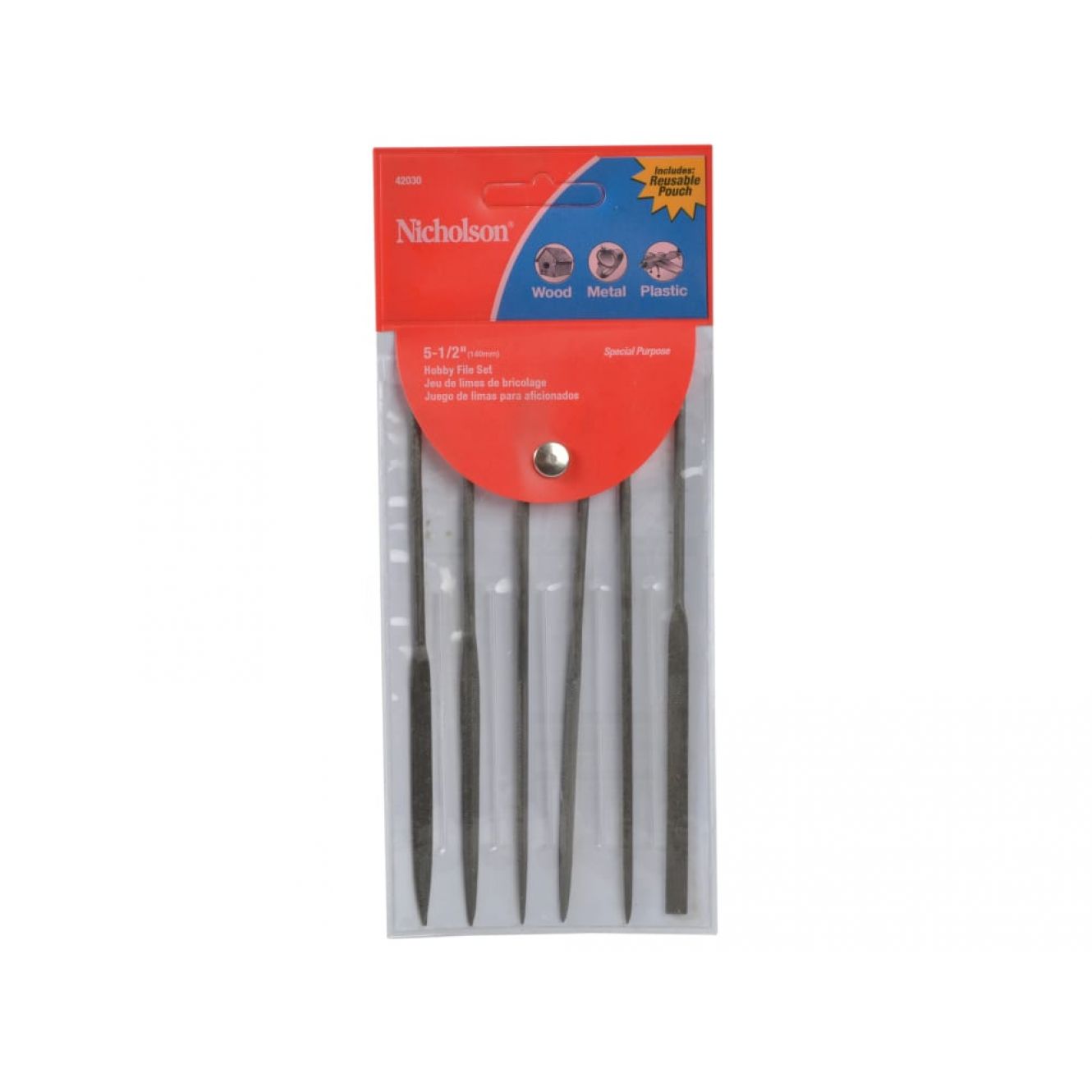 Crescent Nicholson® Red Wallet Needle Mini File Set 6 Piece 42030 ...