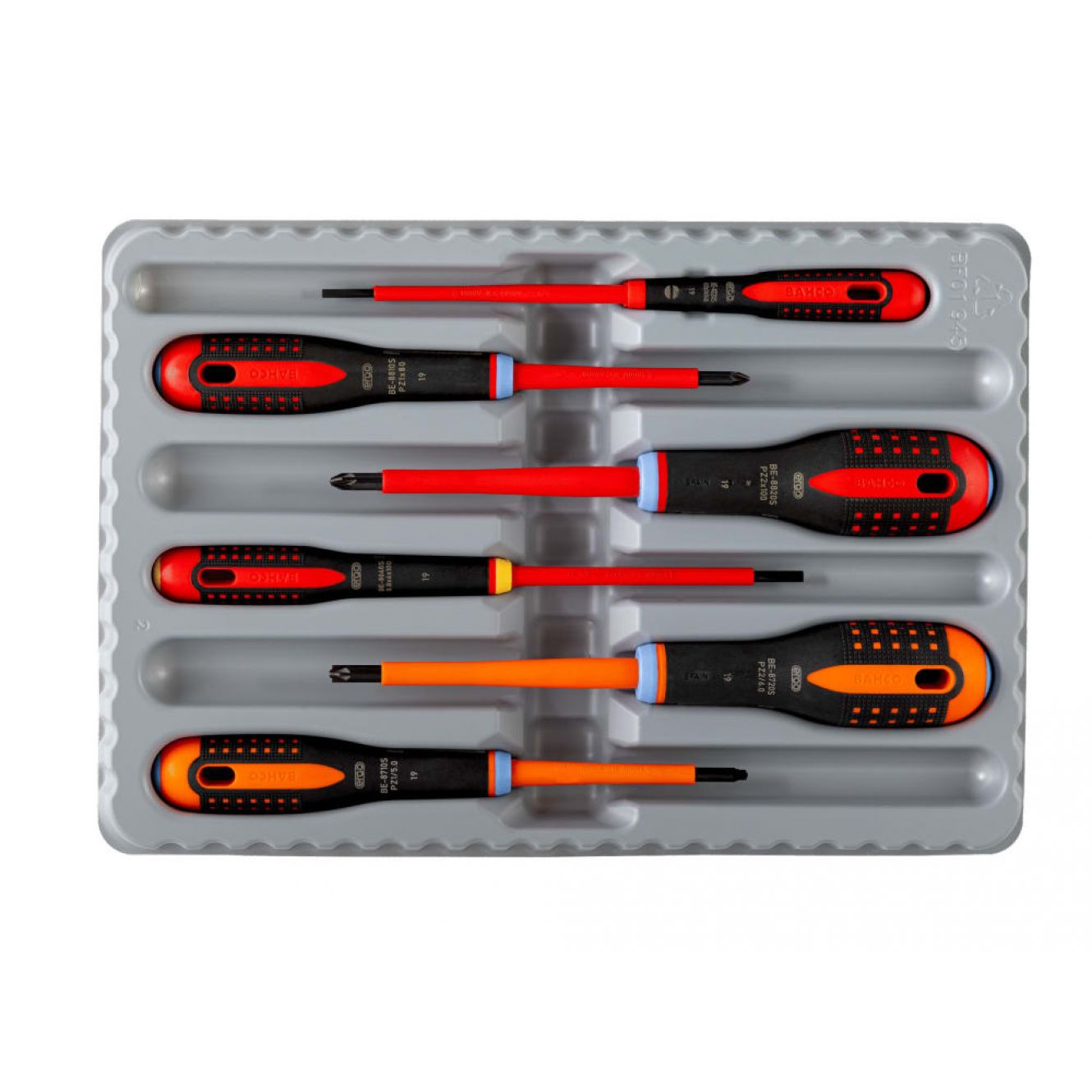 Bahco BE-9884S ERGO™ VDE Insulated Screwdriver Set, 6 Piece BAH9884S - UKToolBox.com