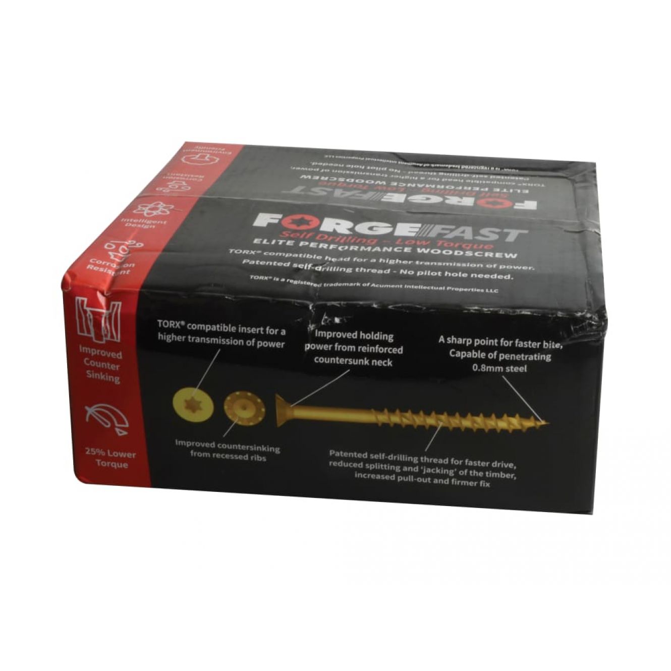 ForgeFix ForgeFast Torx® Compatible Wood Screw Pack 1800 Piece ...