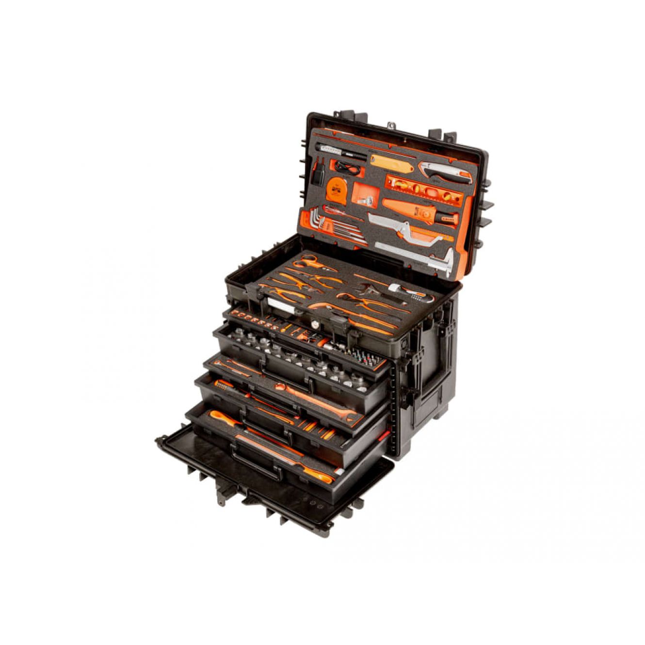 Bahco MOBILE Rigid Tool Case on Wheels Kit, 200 Piece BAHMOBILE ...