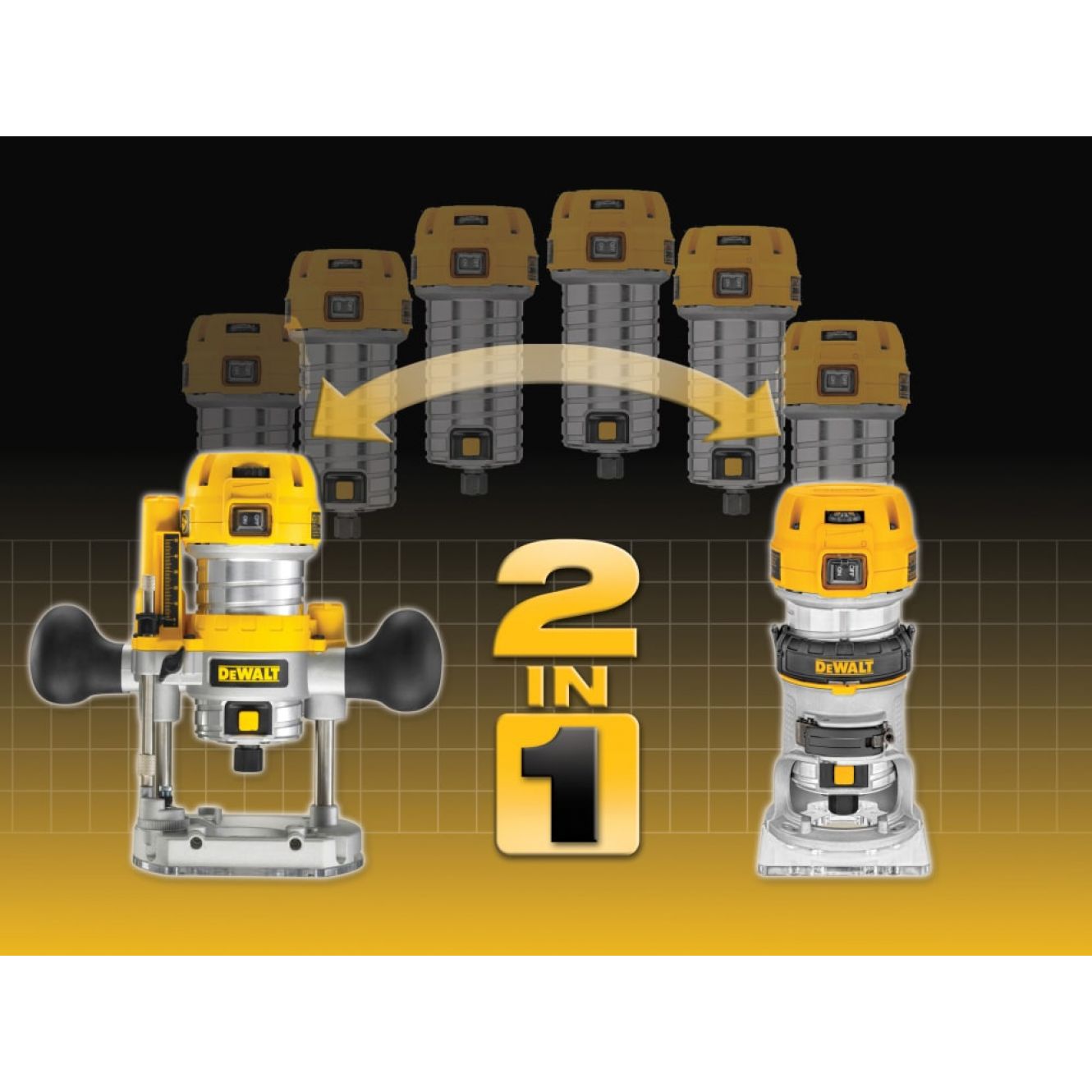 DEWALT D26204K Plunge & Fixed Base Router - UKToolBox.com